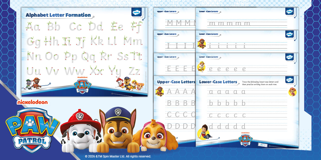 PAW Patrol: Upper-Case & Lower-Case Letters Formation
