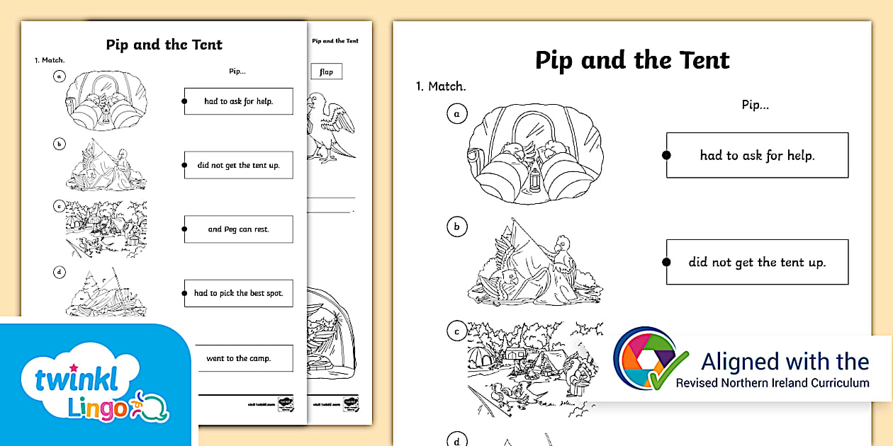 Pip and the Tent Activity Sheets (teacher made) - Twinkl