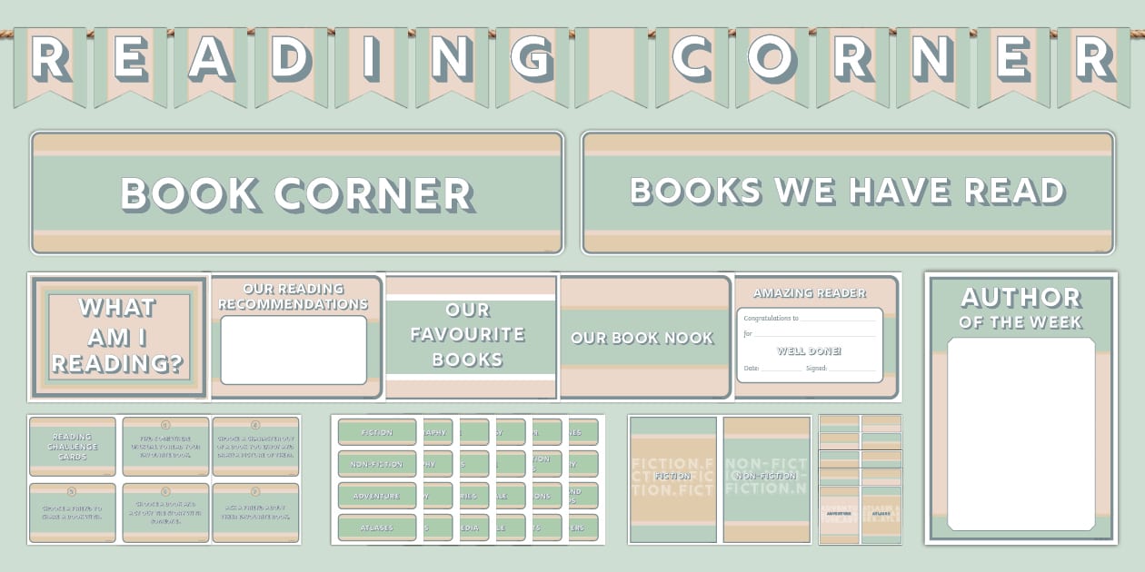 3D Effect-Themed Reading Area Display Pack (Lehrer gemacht)