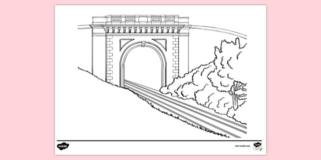 Railway Colouring Sheet | Colouring Sheets - Twinkl