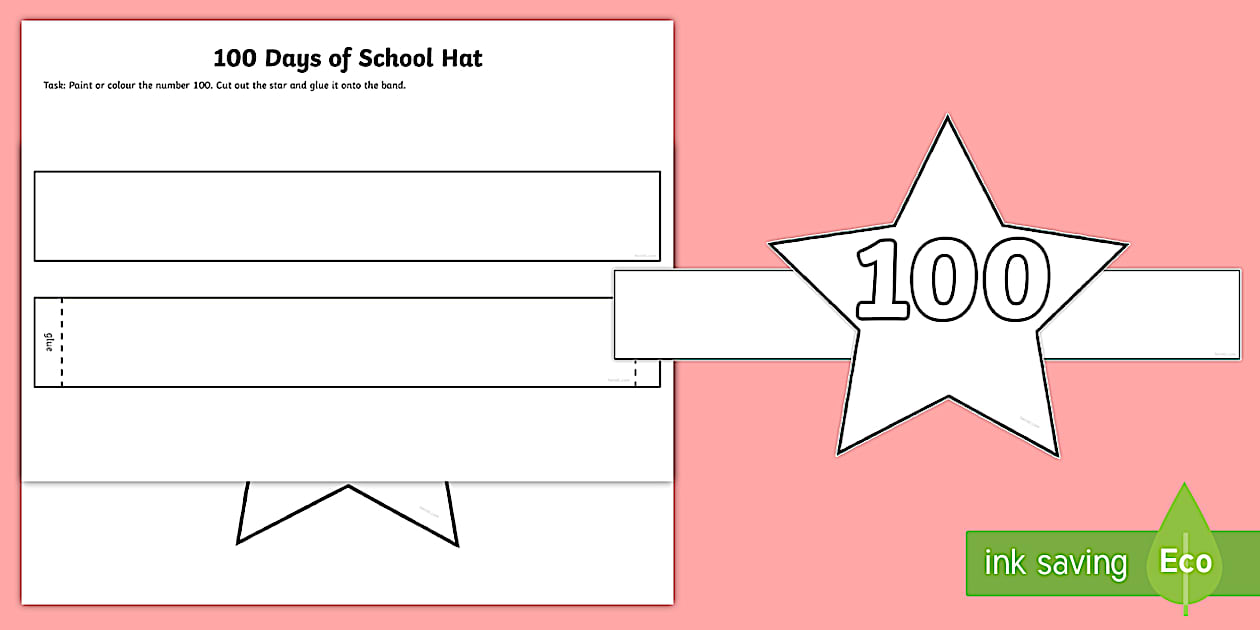 100 Days of School Hat Activity (teacher made) - Twinkl
