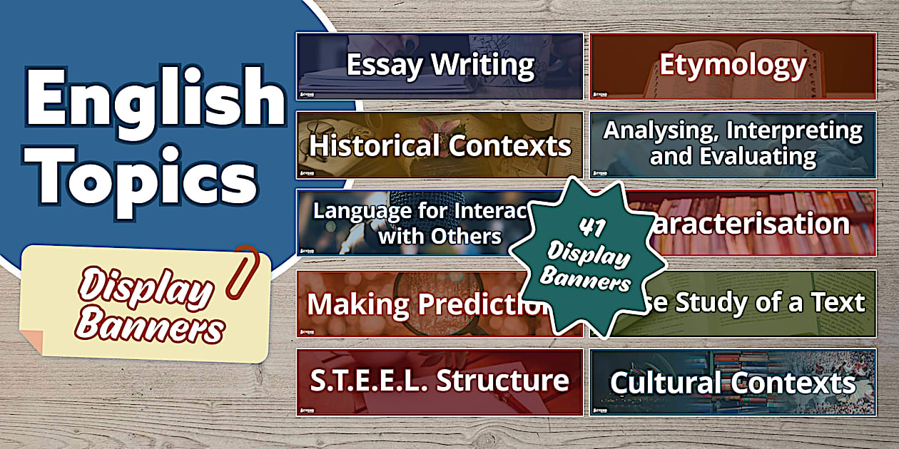 English Topics Display Banners