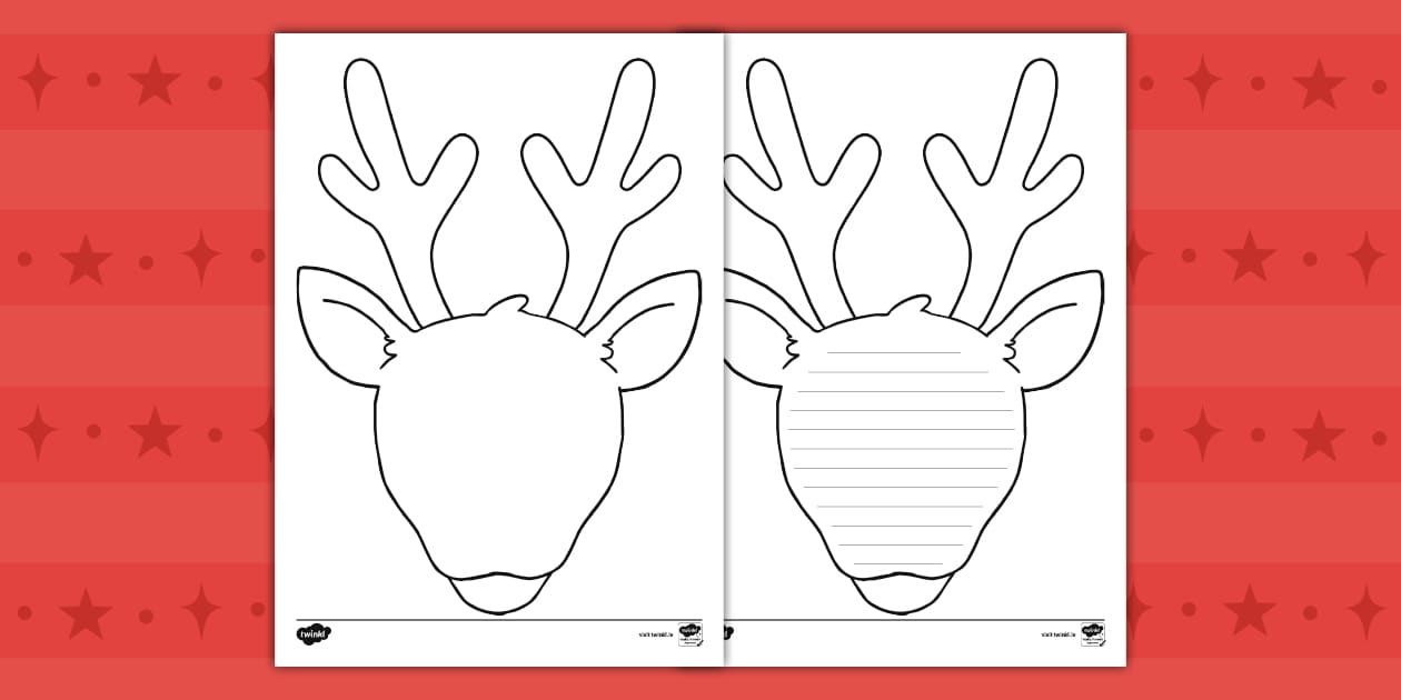 Reindeer Writing Template - Twinkl Writing - Twinkl