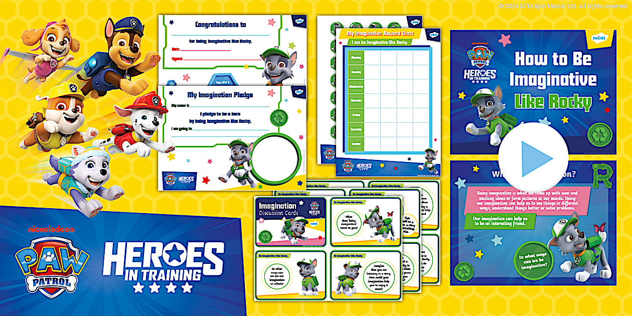 FREE! - PAW Patrol: How to Be Imaginative Like Rocky Activity Pack