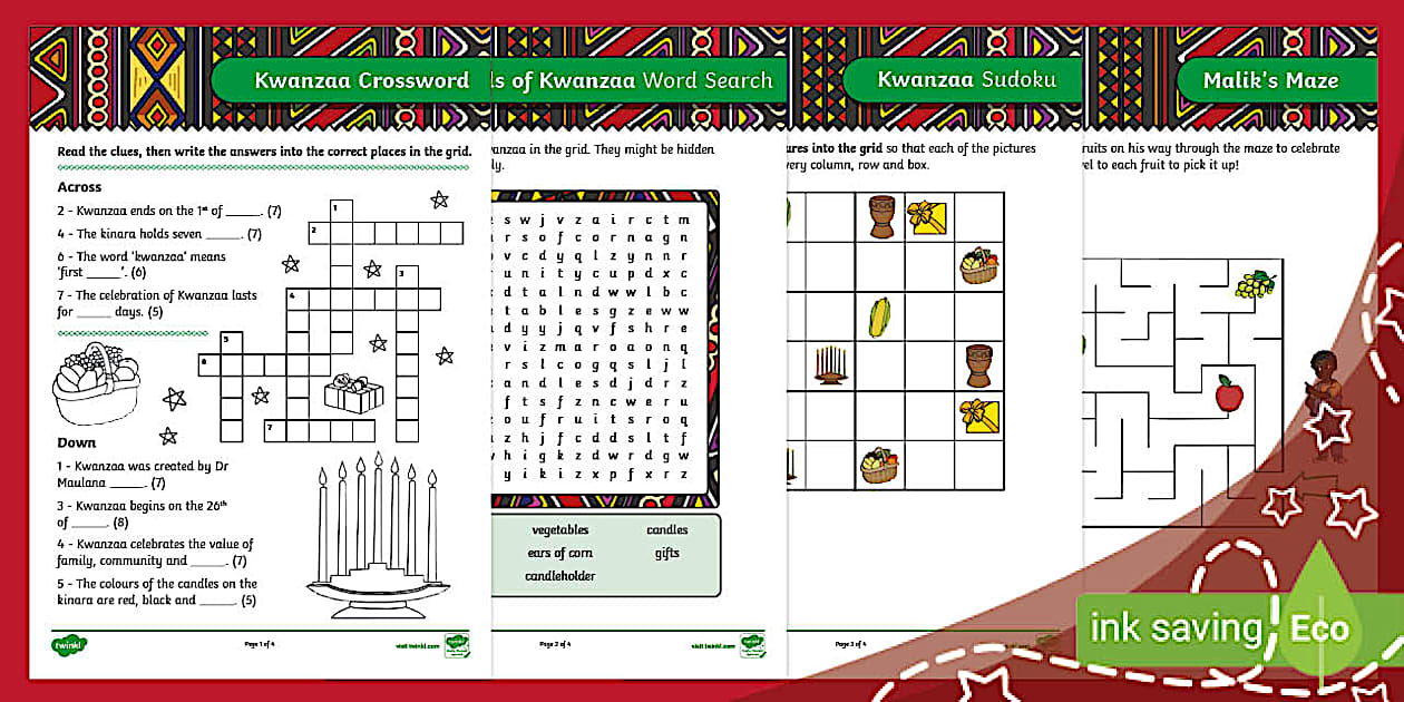 Kwanzaa Puzzles (Ages 5 - 7) (teacher made) - Twinkl