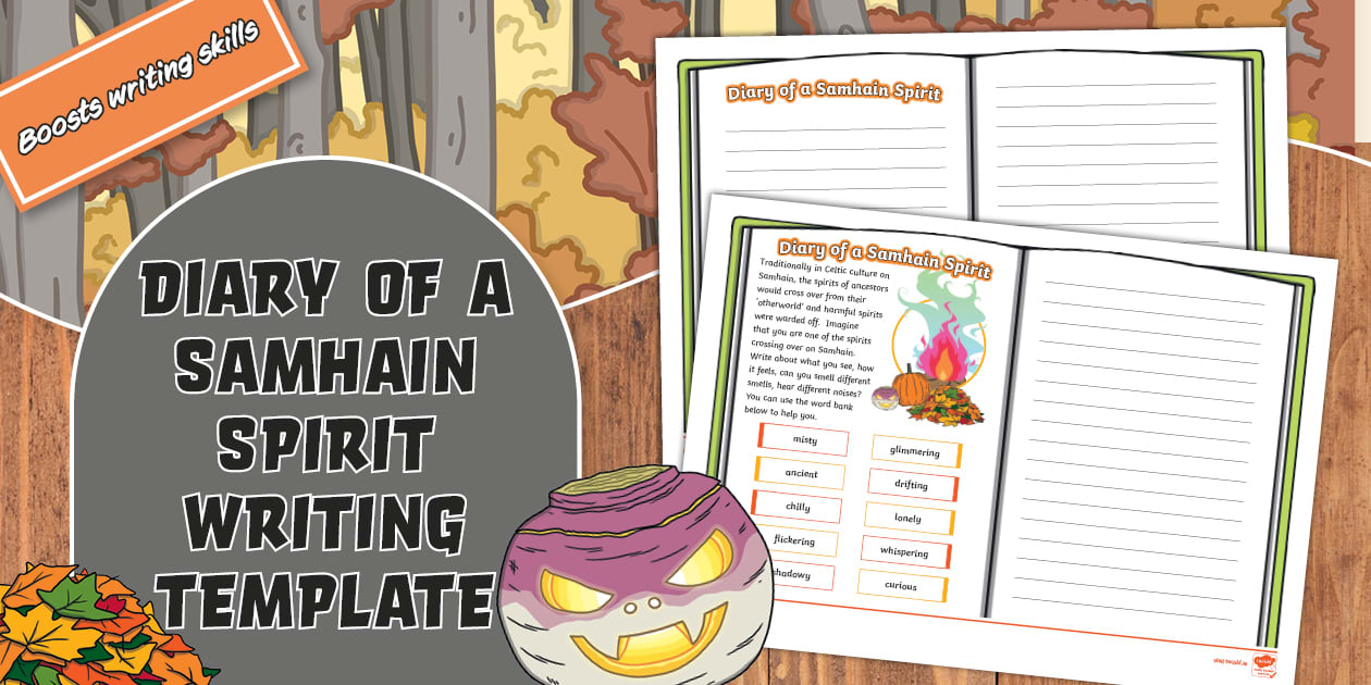 Diary of a Samhain Spirit Writing Template