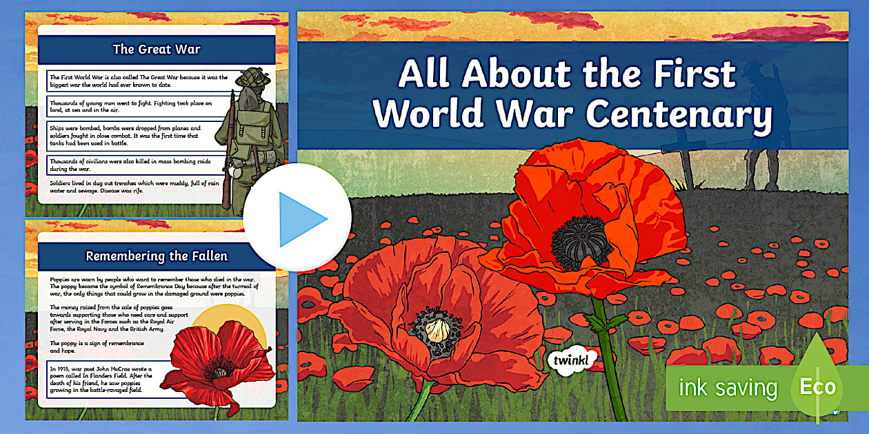 WW1 Centenary PowerPoint - Armistice Day Resources - Twinkl