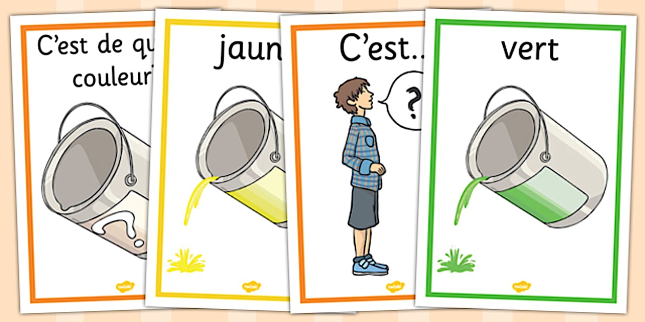 French Colours Display Posters (teacher made) - Twinkl