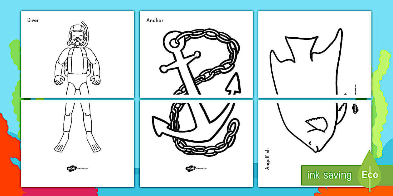 Under the Sea Coloring Pages | Resource | Twinkl USA