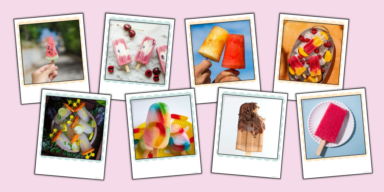 Ice Lolly Instant Photo Style Display Images (Teacher-Made)