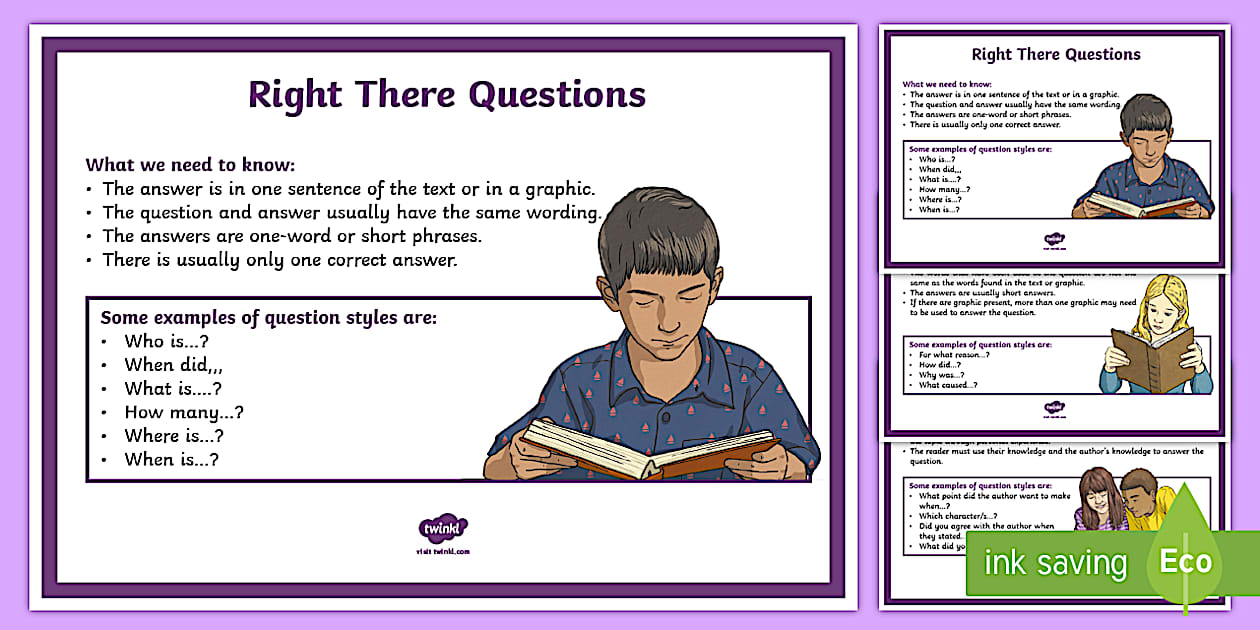 QAR Types of Questions Display Posters (Teacher-Made)