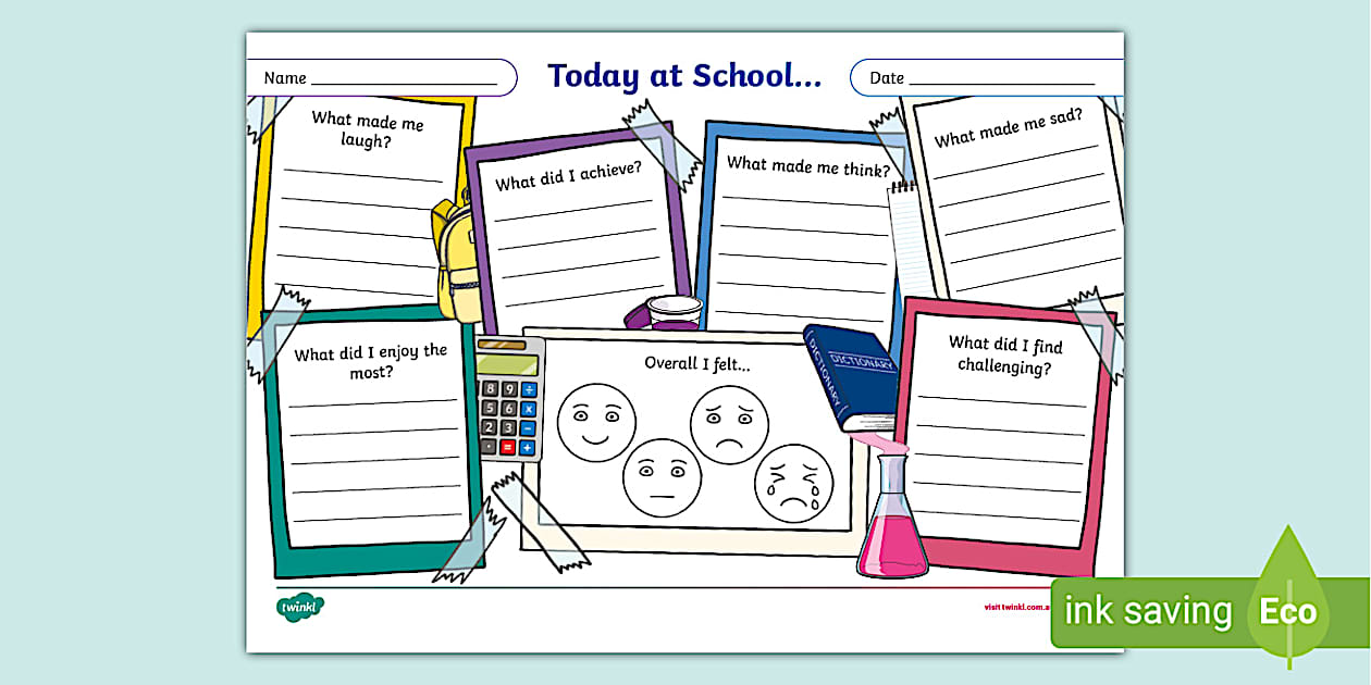 Kindergarten Reflection Worksheet | Twinkl (teacher made)