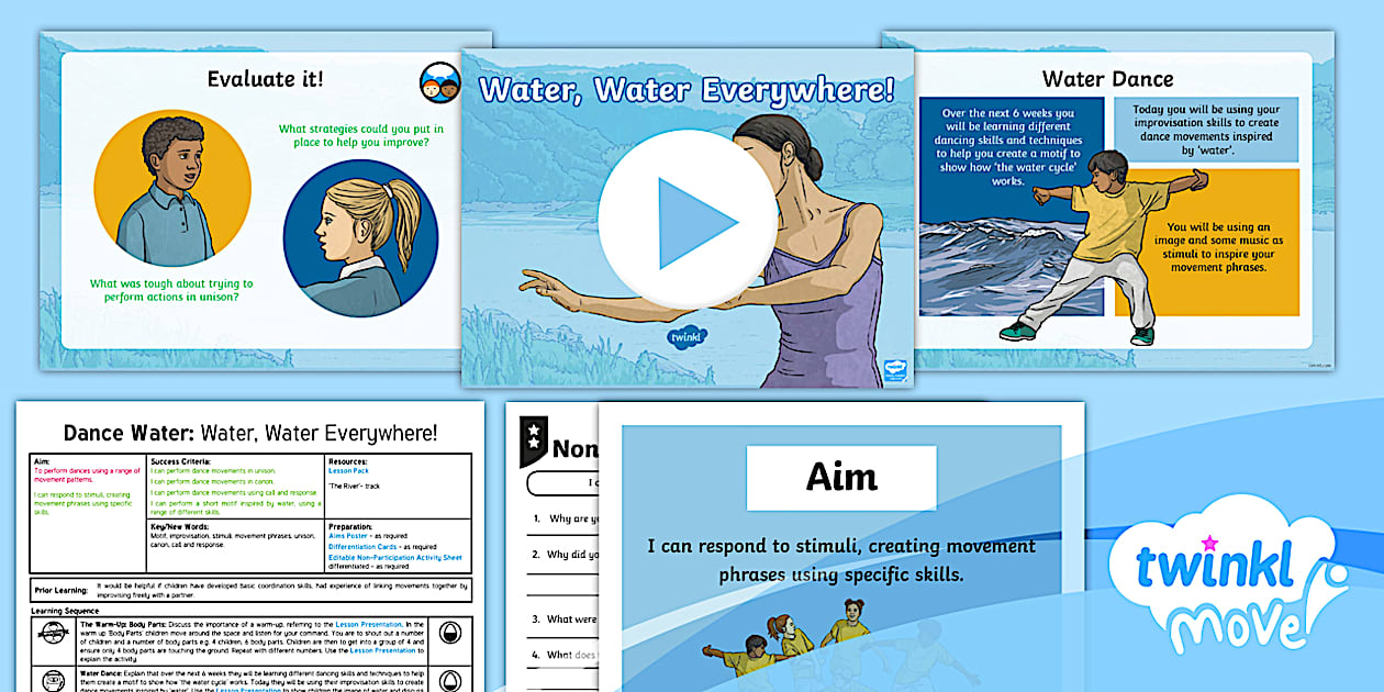 Year 4 Dance: Water Lesson 1 (teacher made) - Twinkl
