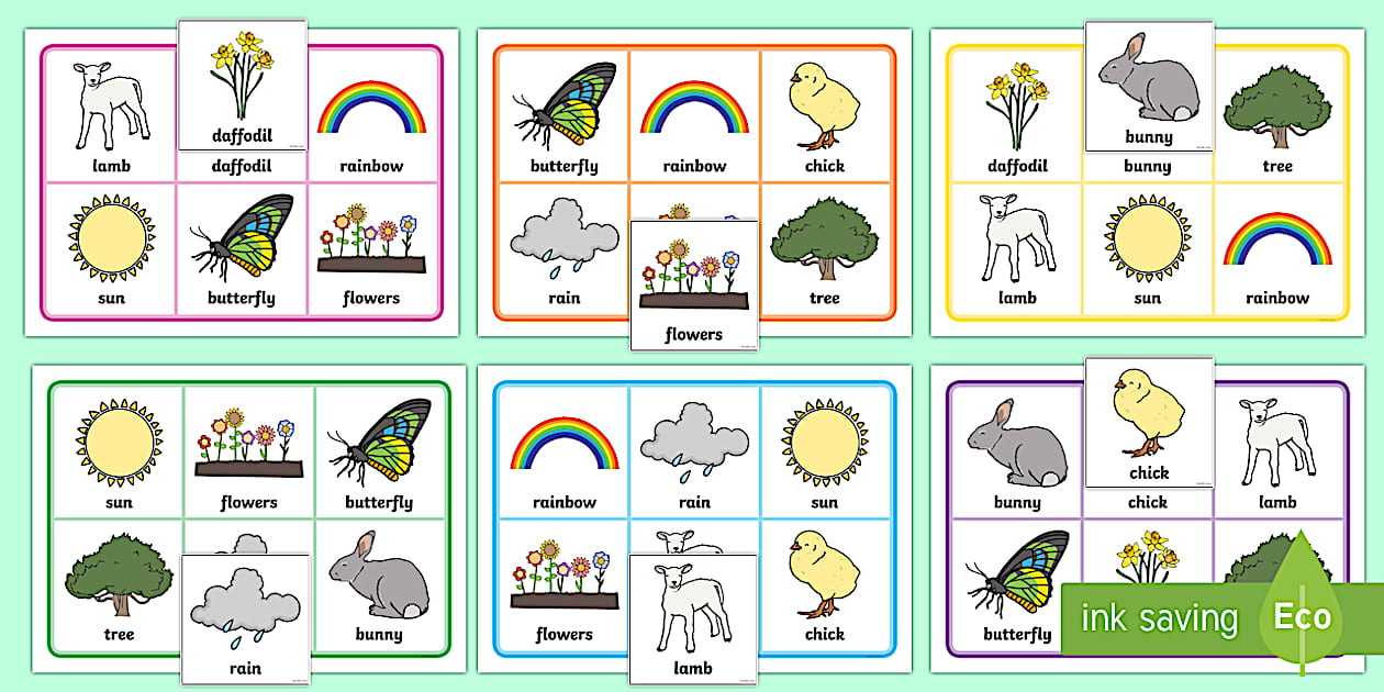 Springtime Themed Bingo (teacher made) - Twinkl