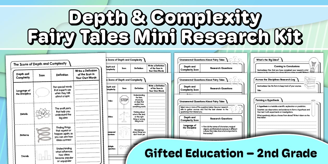 Depth and Complexity Fairy Tales Mini Research Kit
