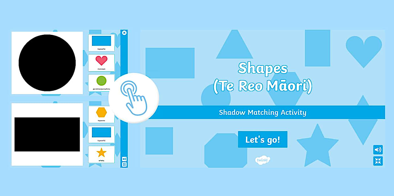 Te Reo Māori:Interactive Shapes Shadow Matching Activity