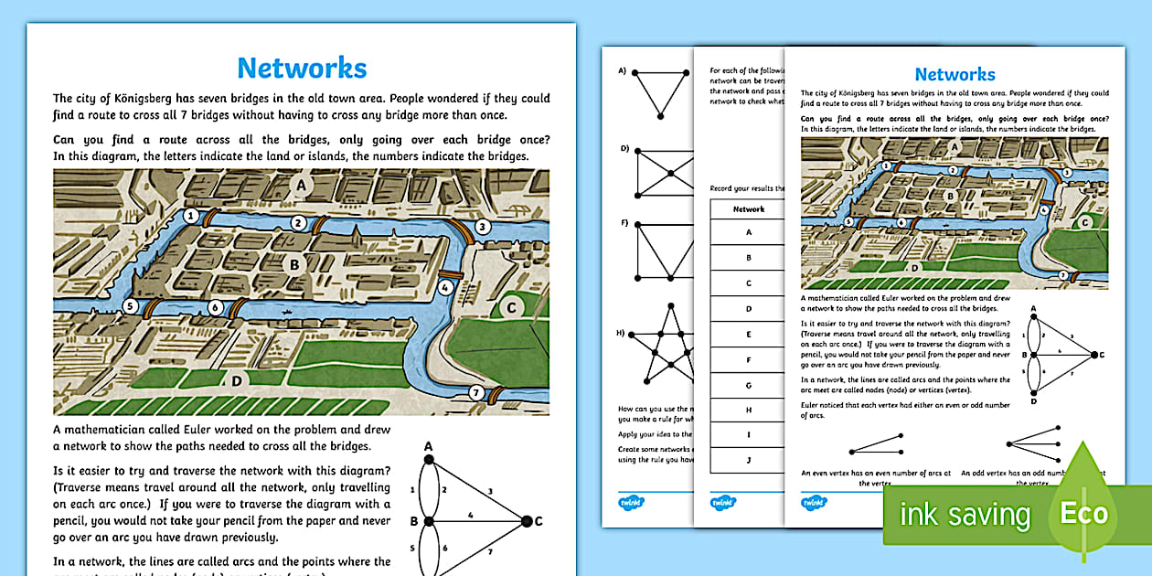 Networks Maths Investigation Worksheet / Worksheet - Twinkl