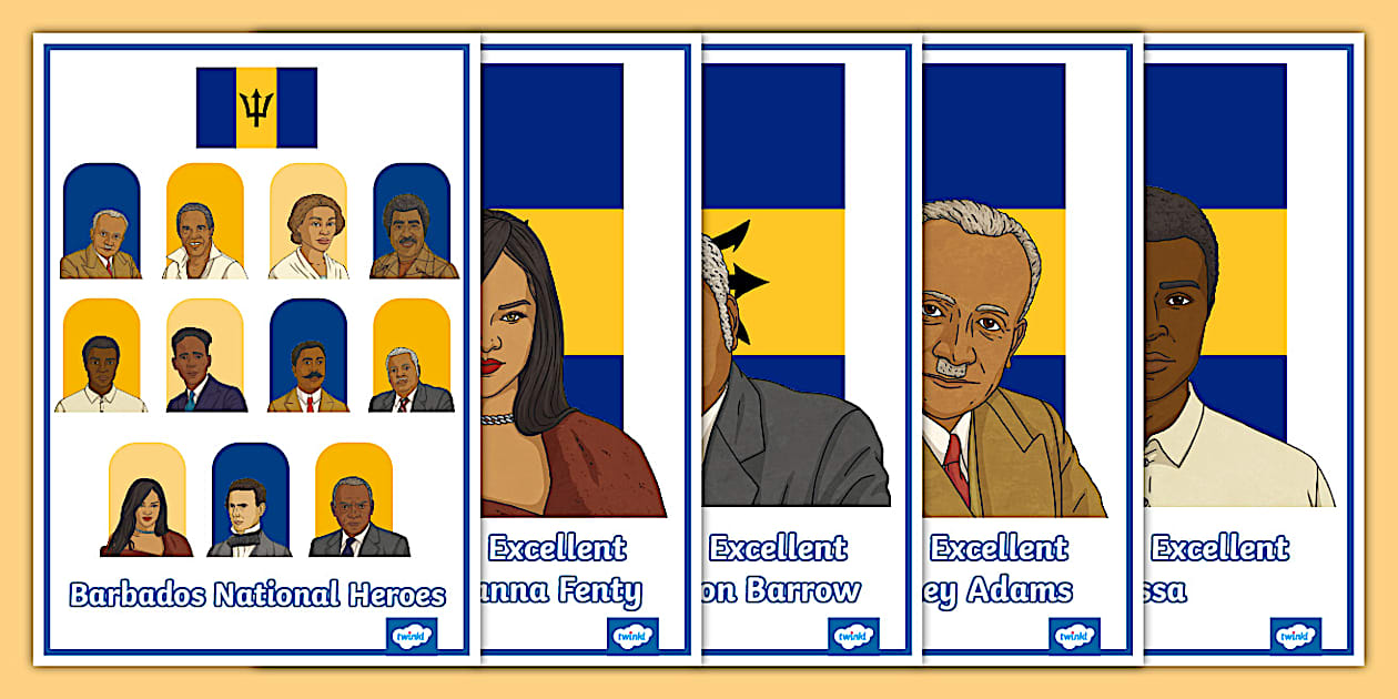 Barbados National Heroes Display Poster (teacher made)