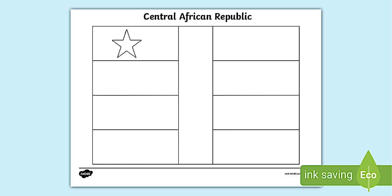Central African Republic Flag Colouring Sheet | Twinkl