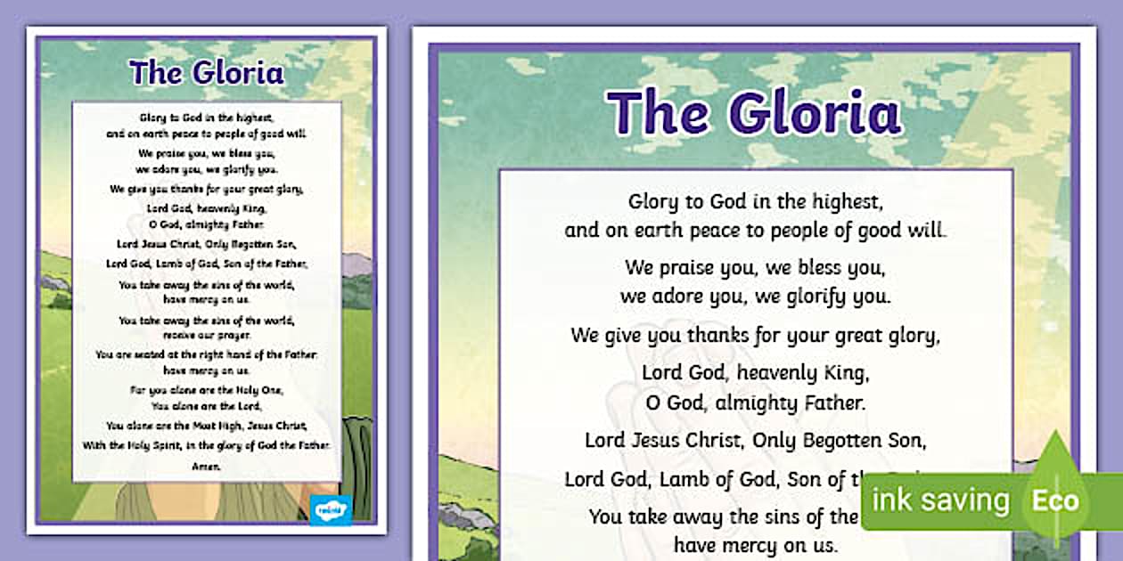 Gloria Prayer Display Poster - Twinkl - KS2 - Twinkl
