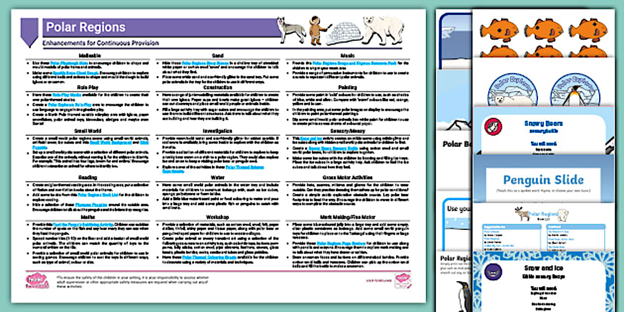 EYFS Polar Regions Continuous Provision Ideas and Resource Pack (Ages 2-4)