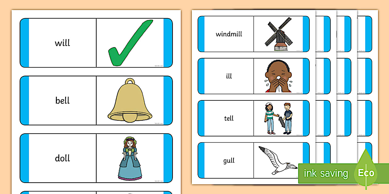 'll' Sound Snap Cards (l'enseignant a fait) - Twinkl