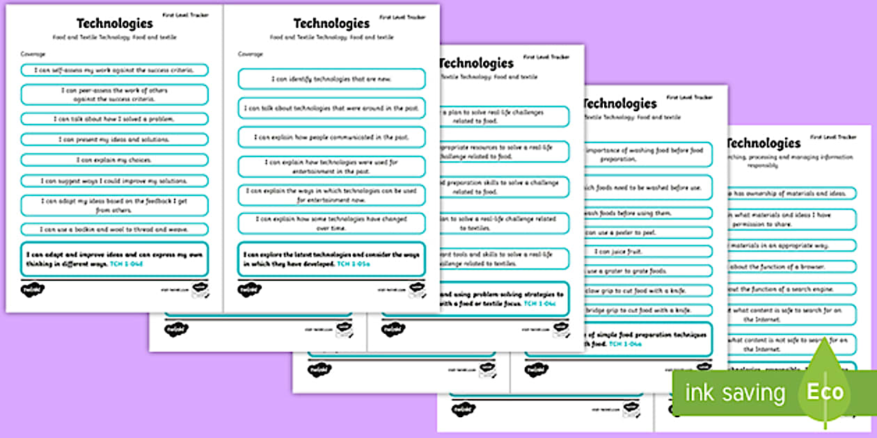 CfE Technologies First Level Child-Friendly Assessment Tracker