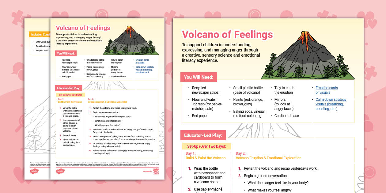 *NEW* Volcano of Feelings Activity (teacher made) - Twinkl