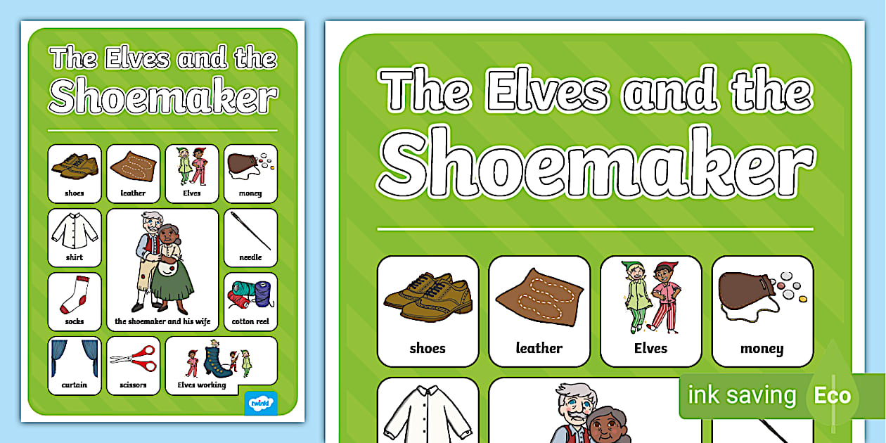 Editable The Elves and the Shoemaker Vocabulary Poster