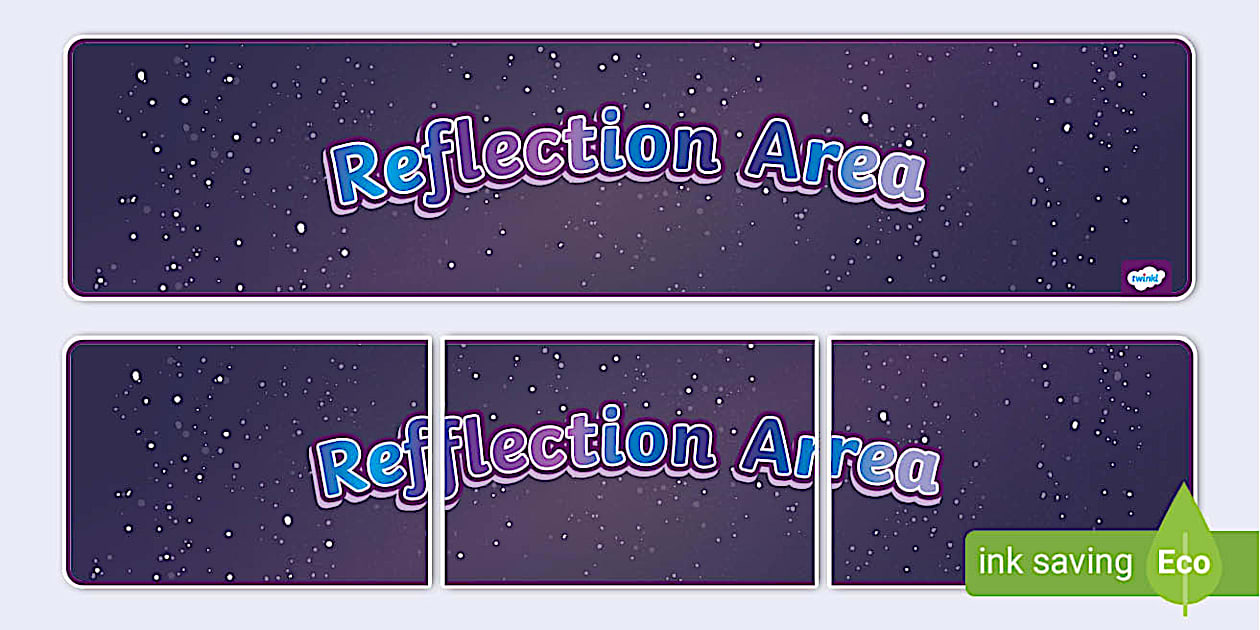 Reflection Area Display Banner (teacher made) - Twinkl