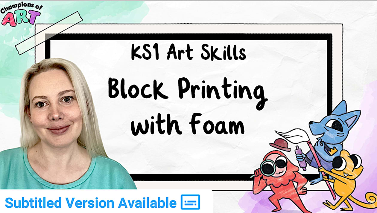 Block Printing with Foam Art Concept Video - Champions of Art: What's for
