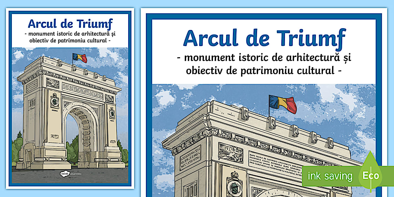 Arcul de Triumf - Planșă cu diferite dimensiuni - Twinkl