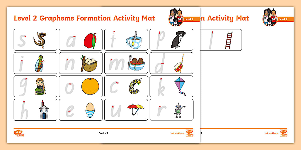 Level 2 Grapheme Formation Activity Mat (teacher made)