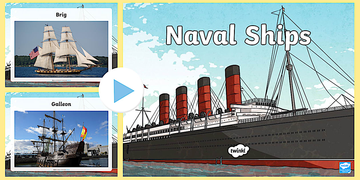 Naval Ships Display Photos PowerPoint (teacher made)