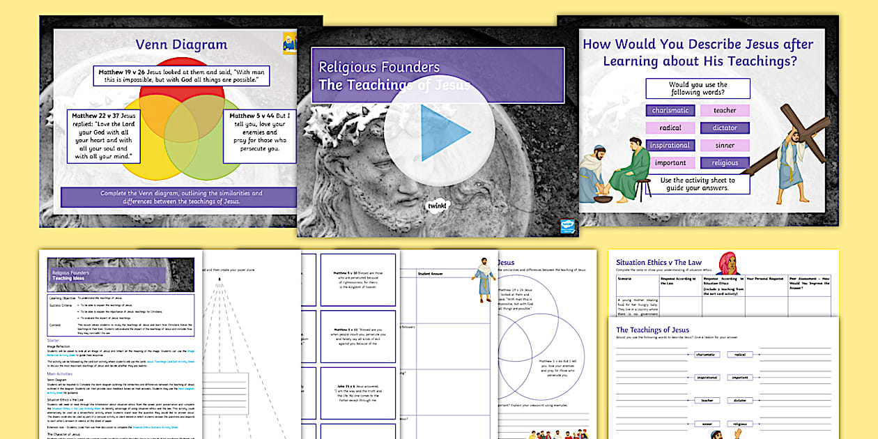 Black and White Religious Founders: The Teachings of Jesus