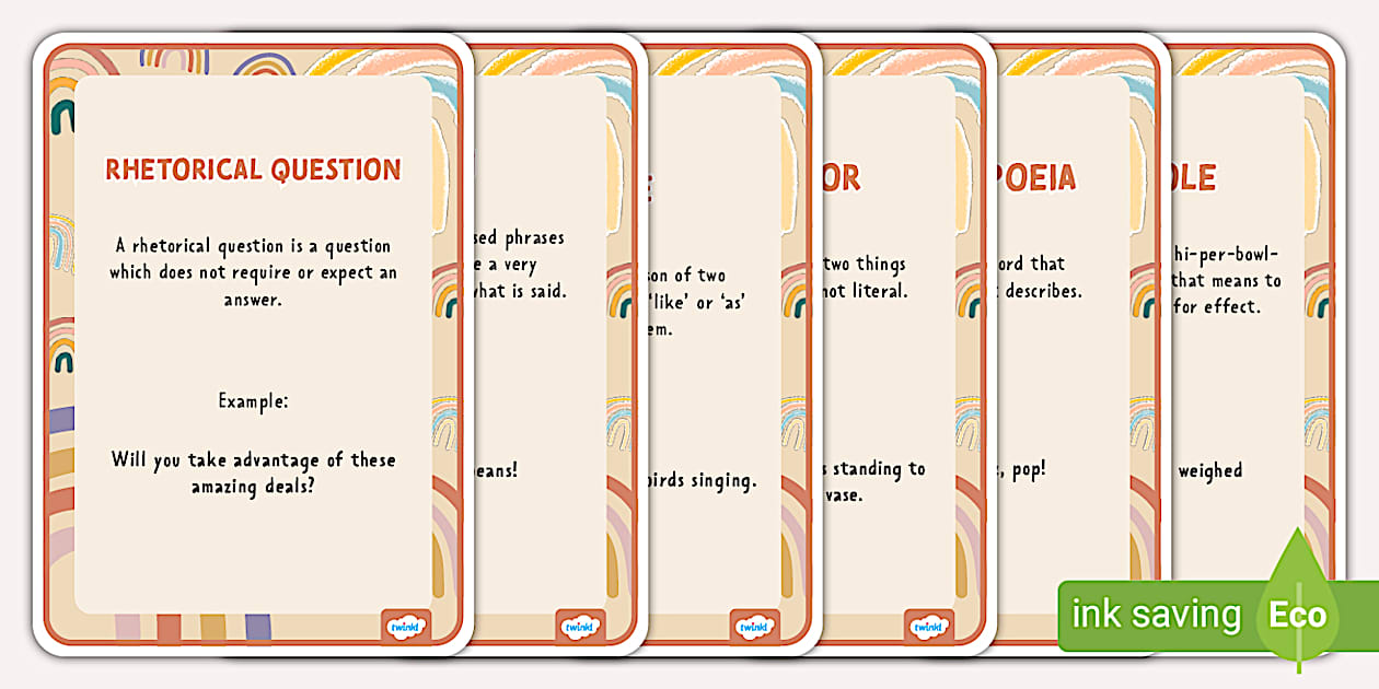 Muted Rainbow Themed Language Features Display Posters