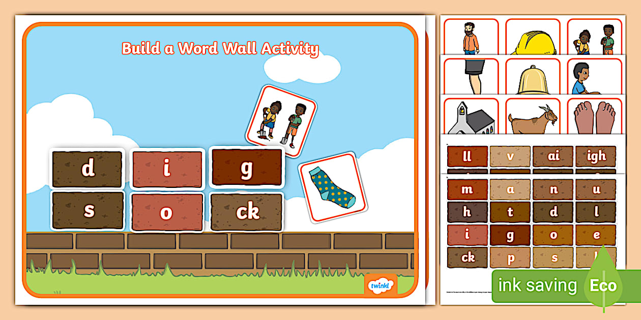 Phase 2 and 3 Build a Word Wall Activity | Twinkl - Twinkl