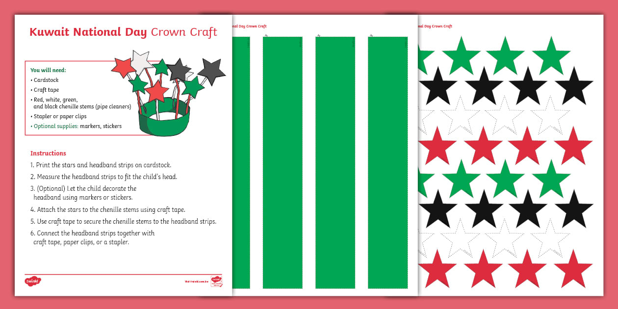 Kuwait National Day Crown Craft - Fun and Creative Activity for Kids