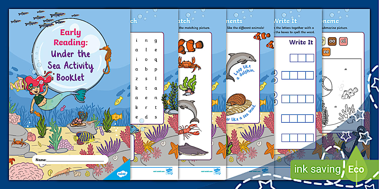 Early Reading: Under the Sea Activity Booklet (teacher made)