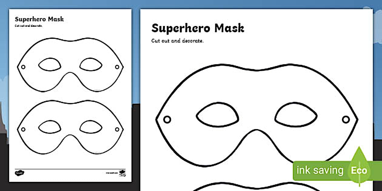Superhero Masks Design Activity (Teacher-Made) - Twinkl