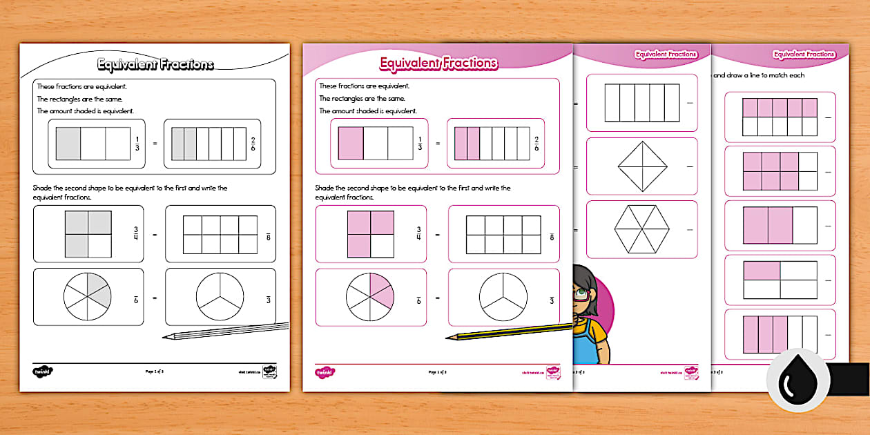 Equivalent Fractions Activity (teacher made) - Twinkl