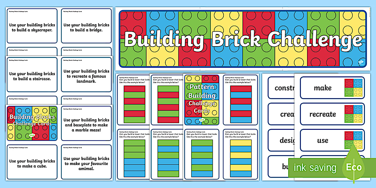 Building Brick Challenge Area Set - Lego Icebreaker Activity