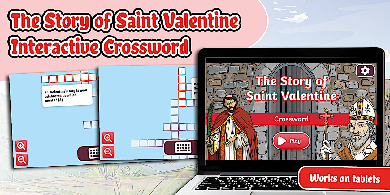 The Story of Saint Valentine Interactive Crossword