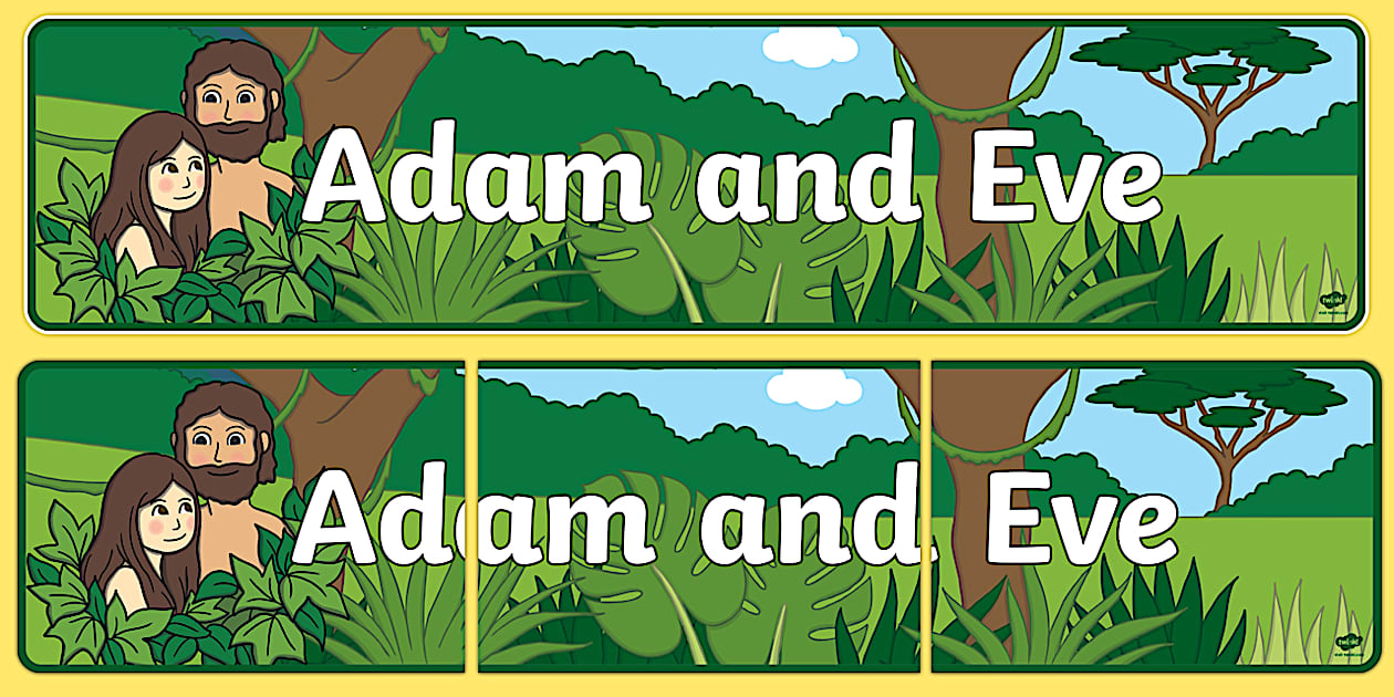 Adam and Eve Display Display Banner (teacher made) - Twinkl