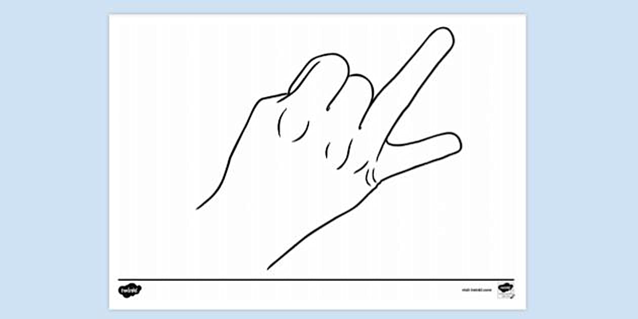 BSL Number 7 Colouring Sheet | Colouring Sheets - Twinkl