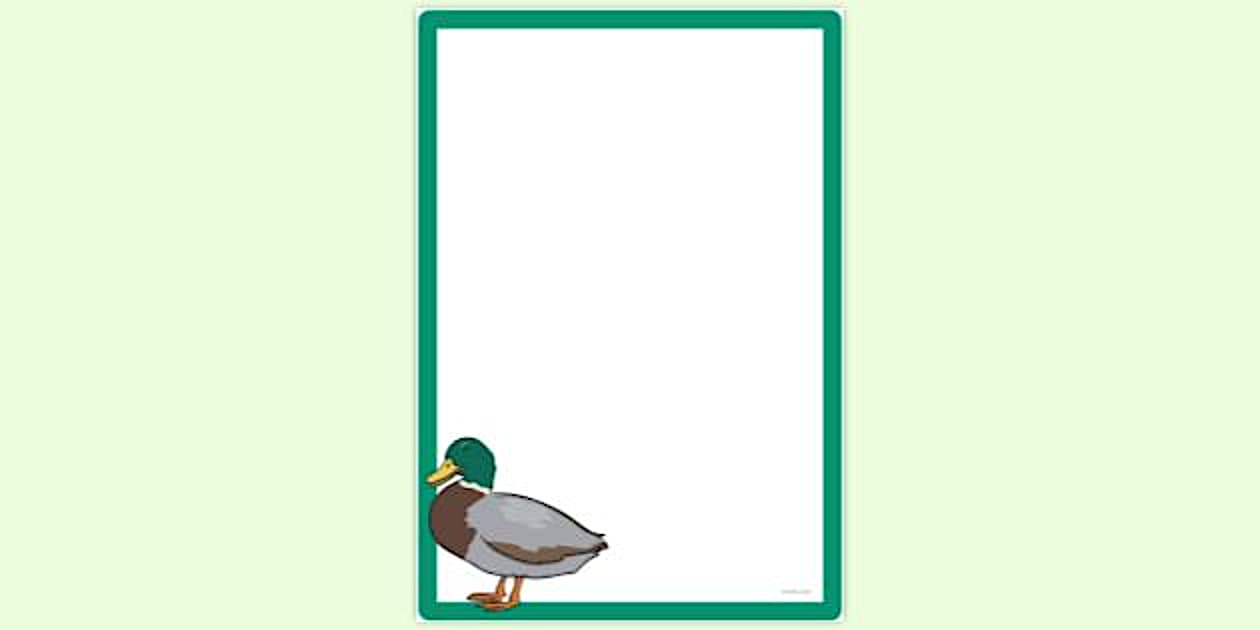 Mallard Duck Page Border - Primary Resources (teacher made)