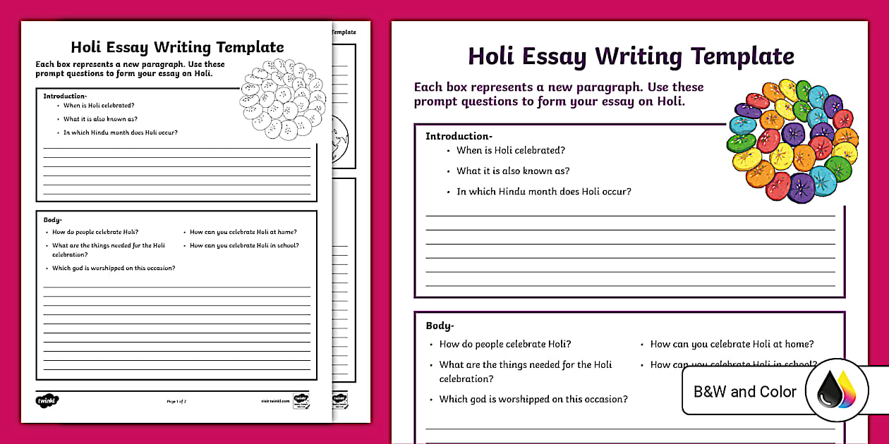 Holi Essay | Hindu Festival of Colors | Twinkl USA - Twinkl