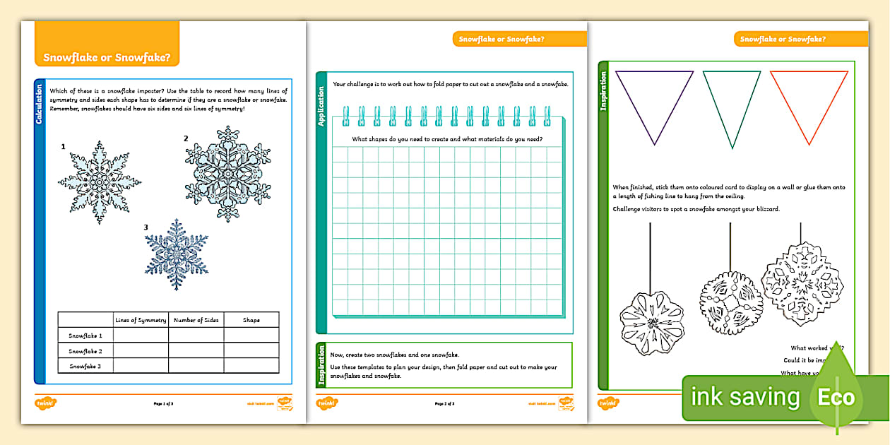 STEAM Snowflake or Snowflake Activity (teacher made)