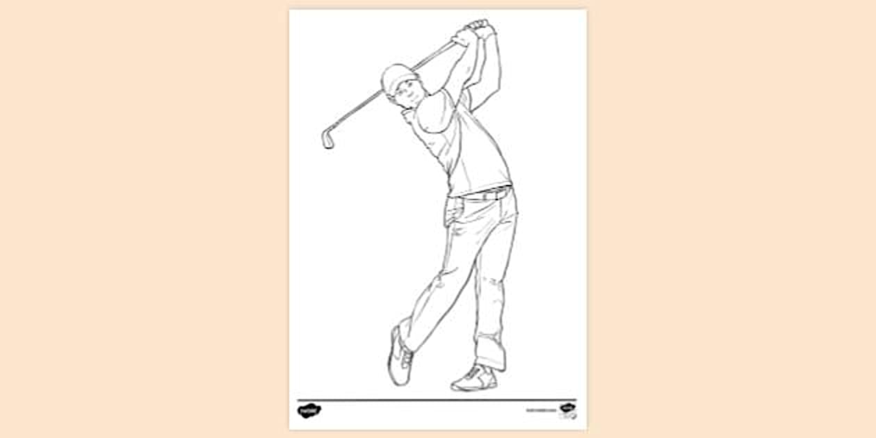 Golf Colouring Page - Printable (teacher made) - Twinkl