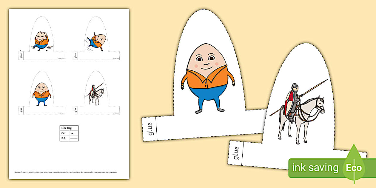 Humpty Dumpty Finger Puppets (teacher made) - Twinkl